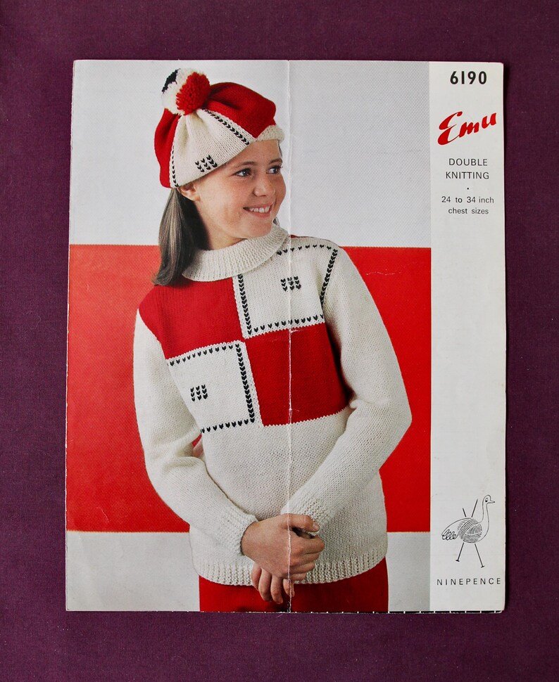 Vintage Knitting Patterns Collection of 10 Emu Children's Patterns - Etsy