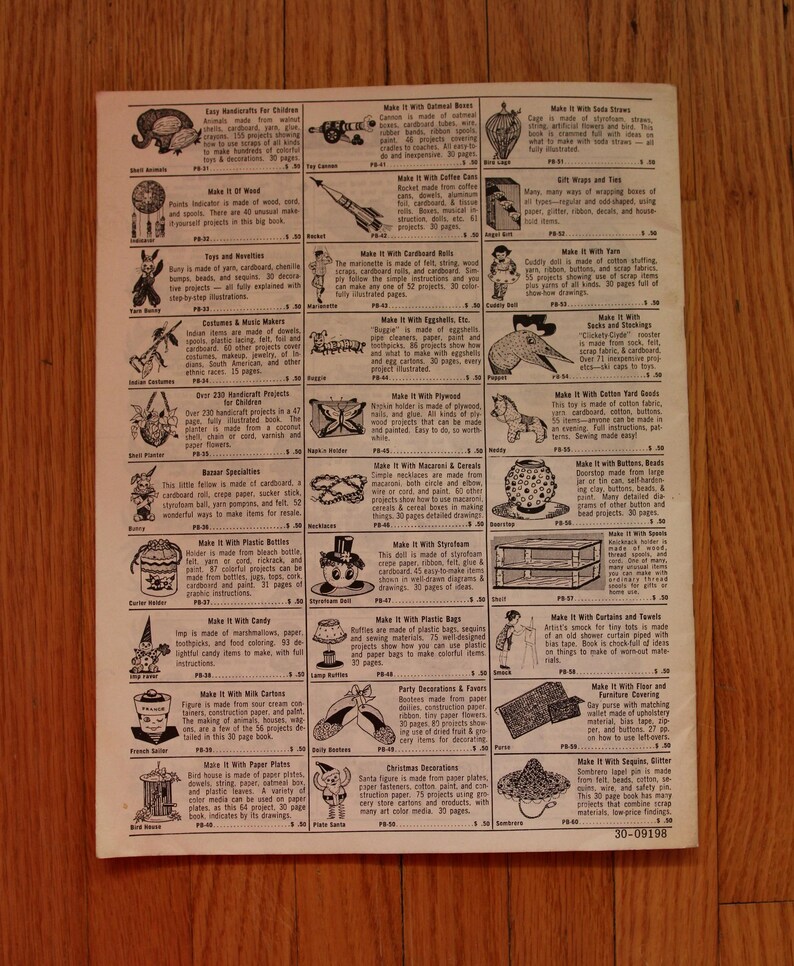 Vintage Craft Book - Christmas Styrofoam Projects - Etsy