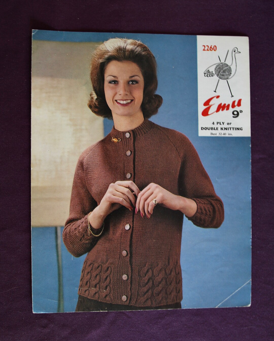 Vintage Knitting Pattern Emu 2260 - Etsy