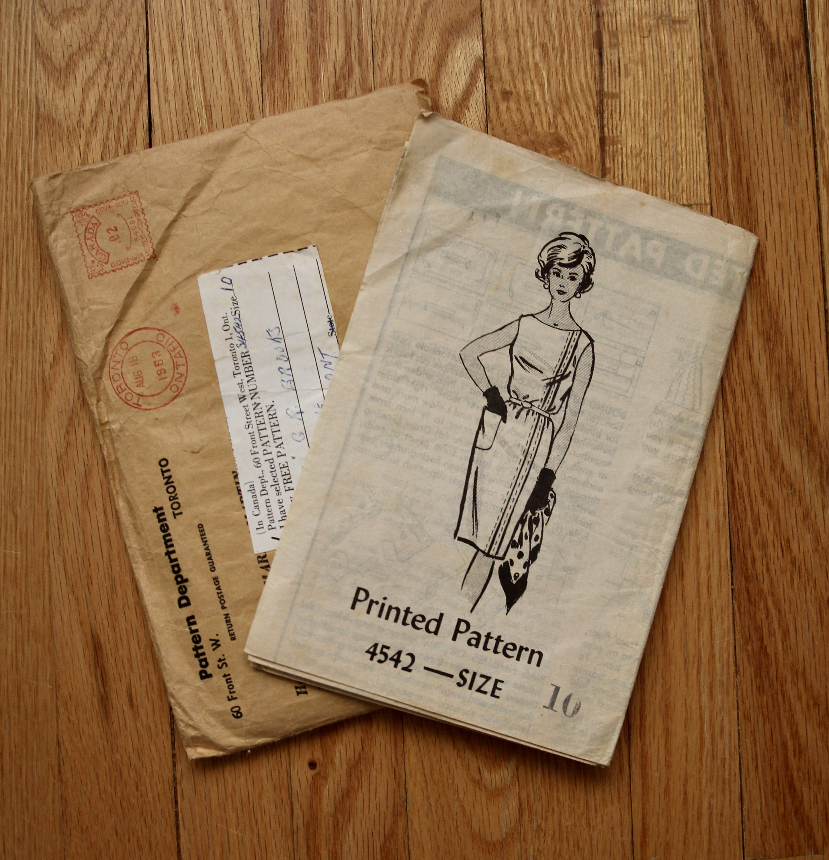 Vintage 1960s Mail Order Dress Pattern 4542 Size 10 - Etsy