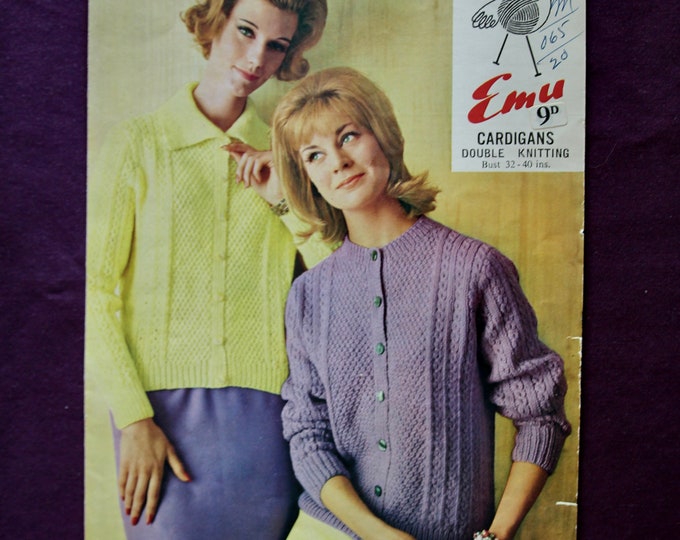1960s His and Hers Emu Knitting Pattern - Etsy Canada