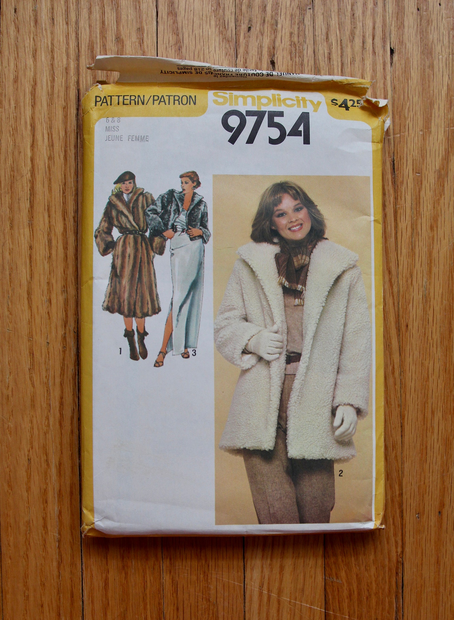 Vintage 1980s Simplicity Coat Pattern 9754 Misses Size 6 & 8 - Etsy