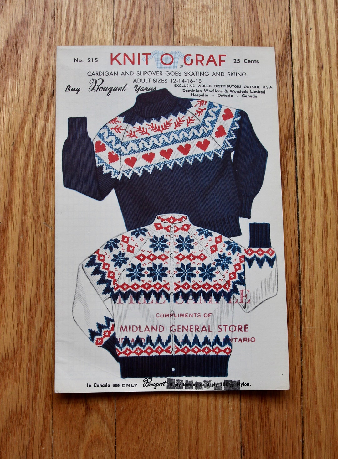 Vintage Knitting Pattern - Knit O Graf No. 215 - Etsy