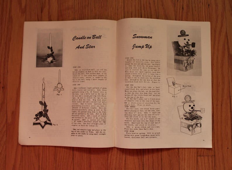 Vintage Craft Book - Christmas Styrofoam Projects - Etsy