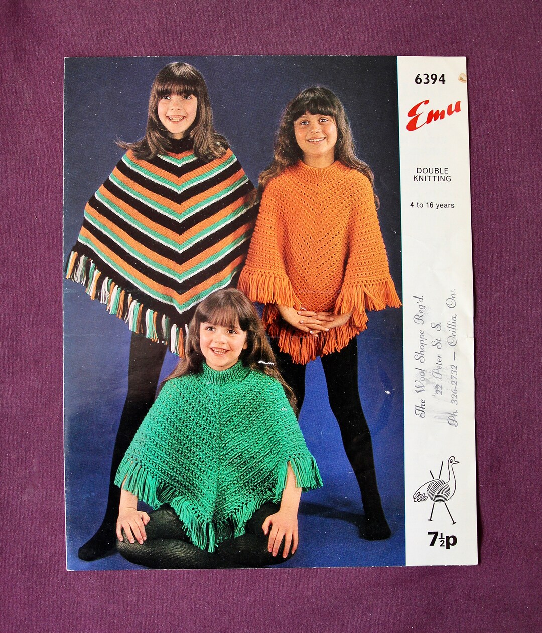 Vintage Knitting Pattern Emu 6394 - Etsy