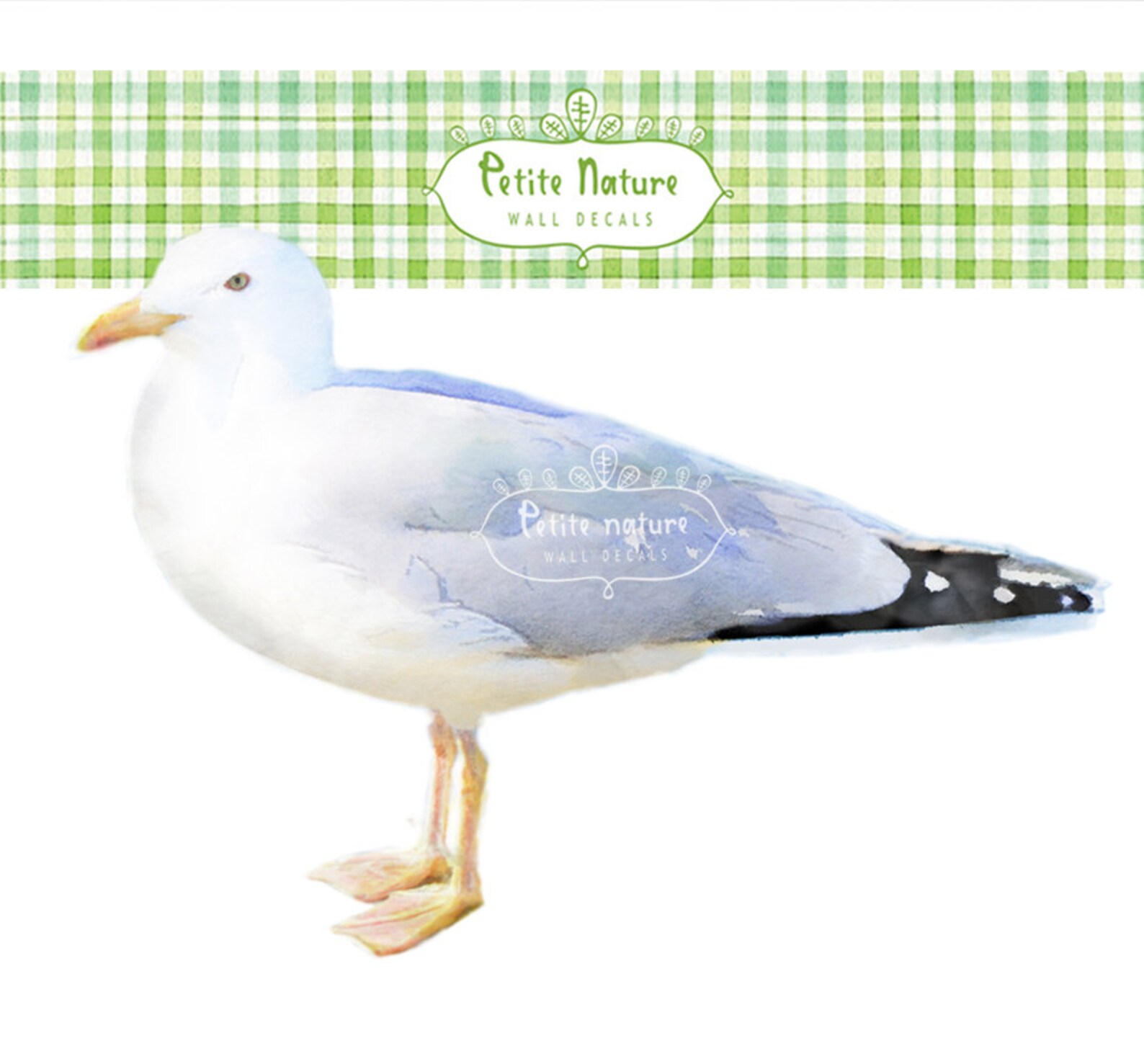 Seagull Wall Decal Bird Sticker Seagull Animal Nature - Etsy Canada