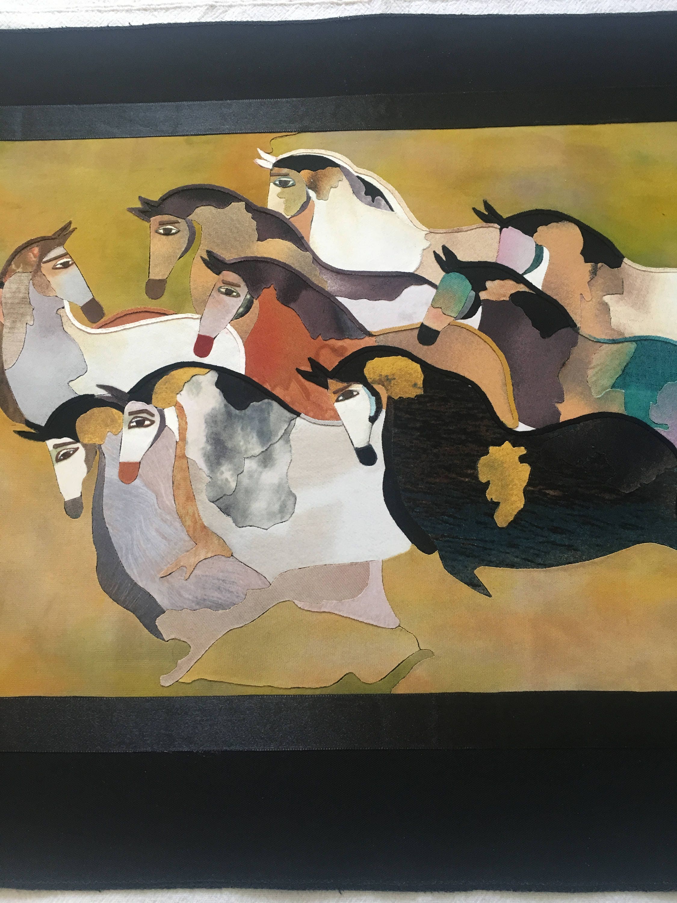 FABRIC COLLAGE ARTWORK - Etsy