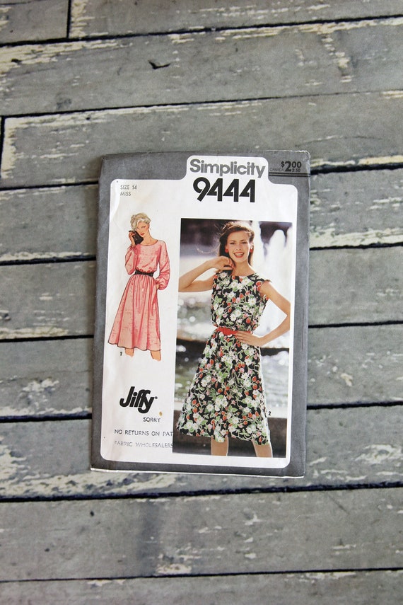 Vintage Simplicity Sewing Pattern 9444 Misses' Dress Size - Etsy