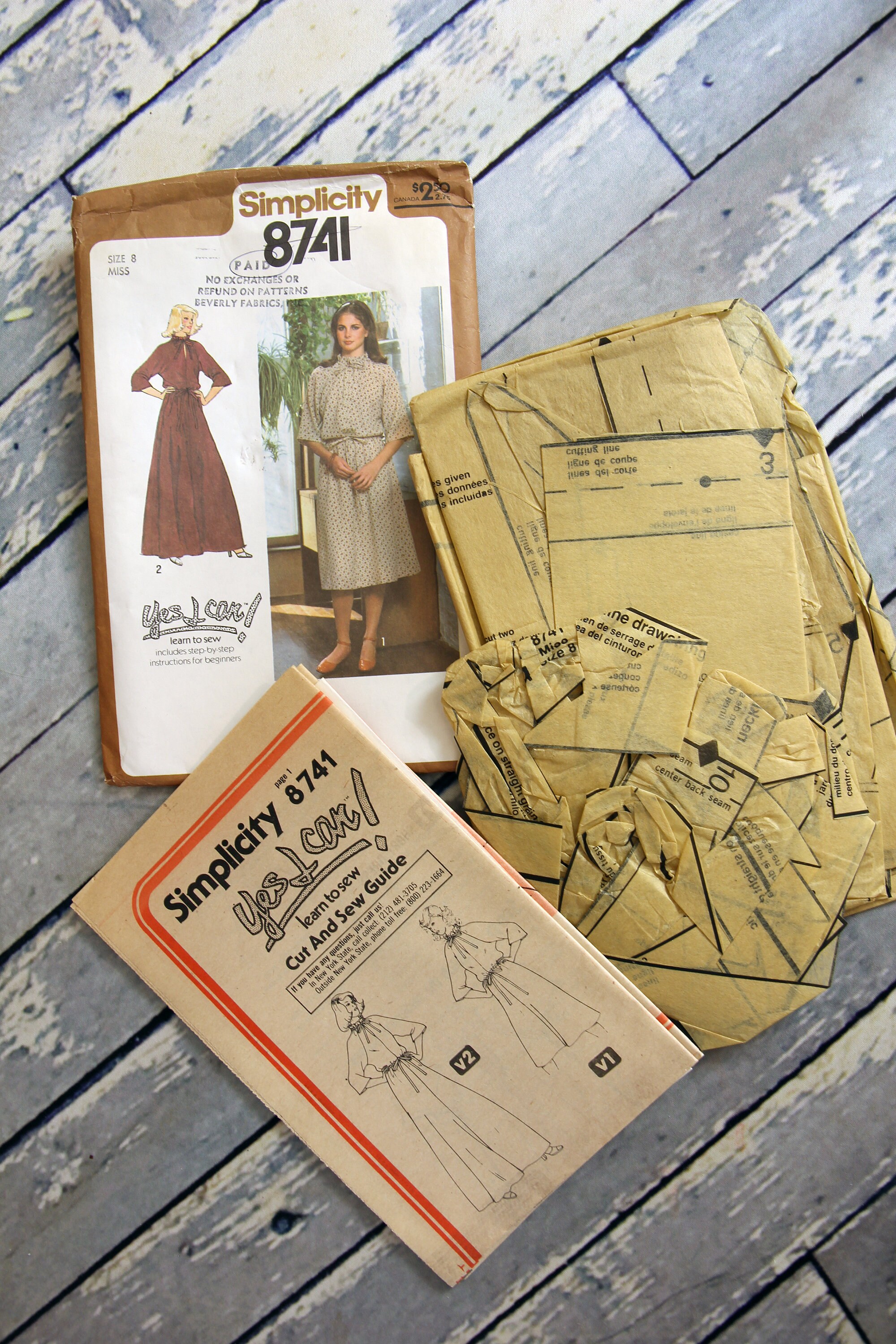 Vintage Simplicity Sewing Pattern 8741 Misses' Dress Size - Etsy