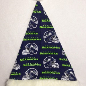 Seattle Seahawks Adult Santa Hat - Etsy