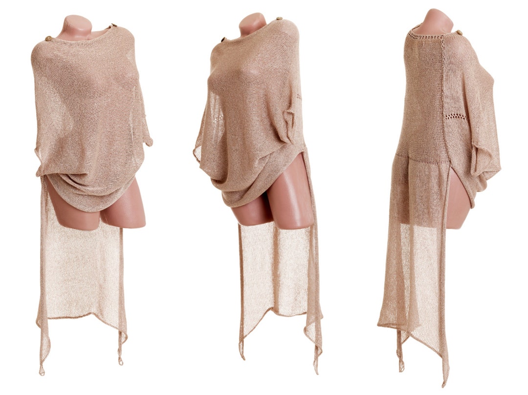 High Low Sweater, Asymmetric Knit Tunic, Layered Sweater Tunic, Knit ...