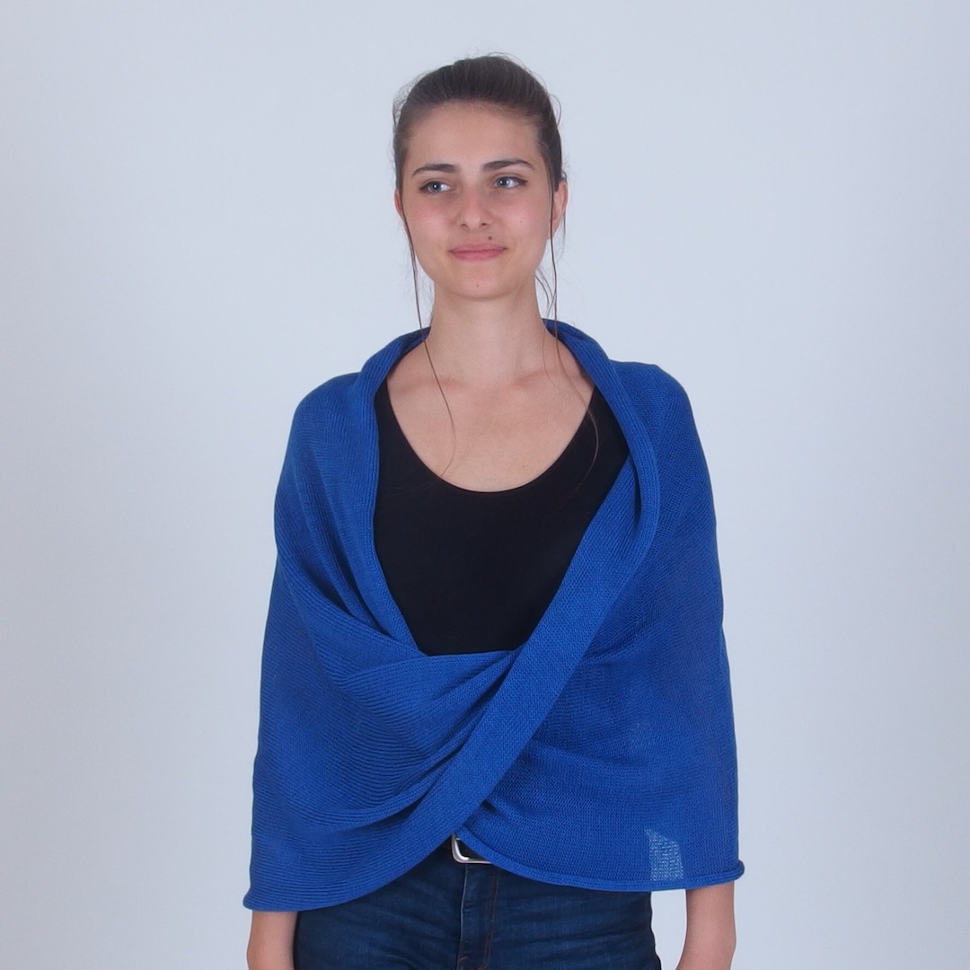 Twisted Shawl Wrap, 100% Merino Wool Bridal Cape, Infinity Capelet for ...