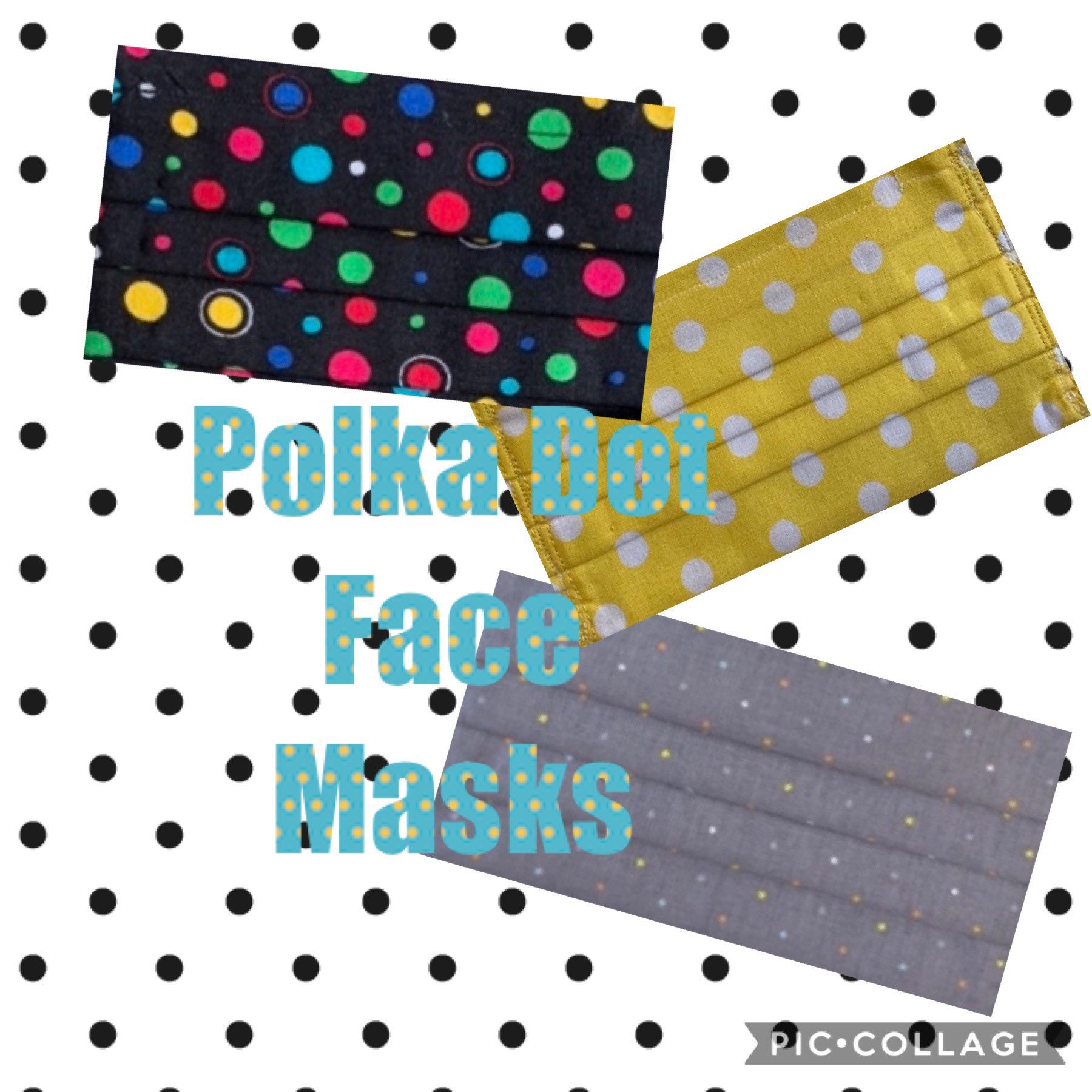 Custom Polka Dot Face Masks Made to Order Polka Dot Face Masks. You ...