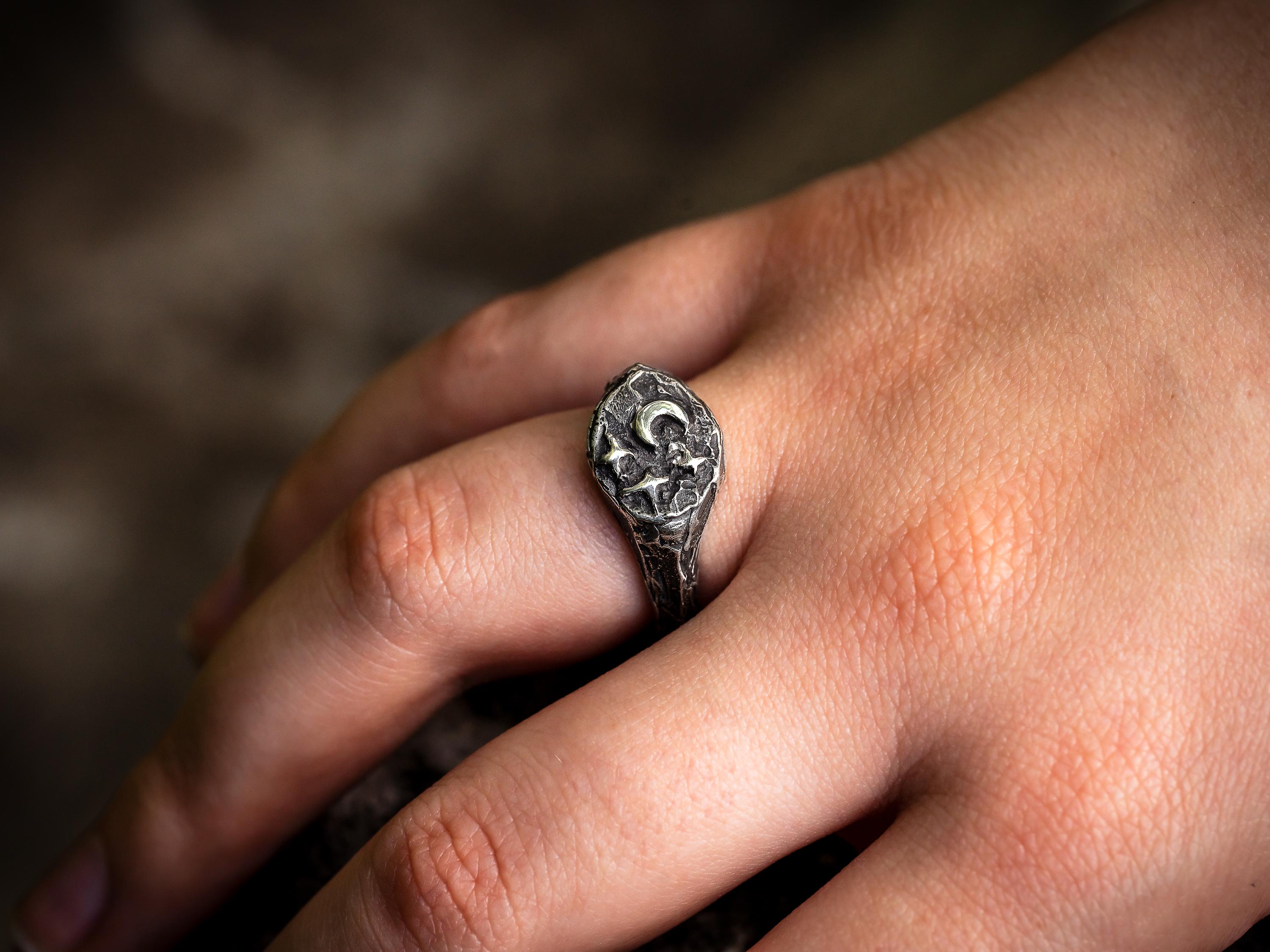 Celestial Realms Signet Ring- Sterling Silver - Etsy