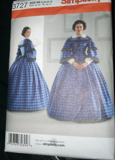 Southern Belle Costume Pattern 3727 Simplicity Sewing Pattern - Etsy