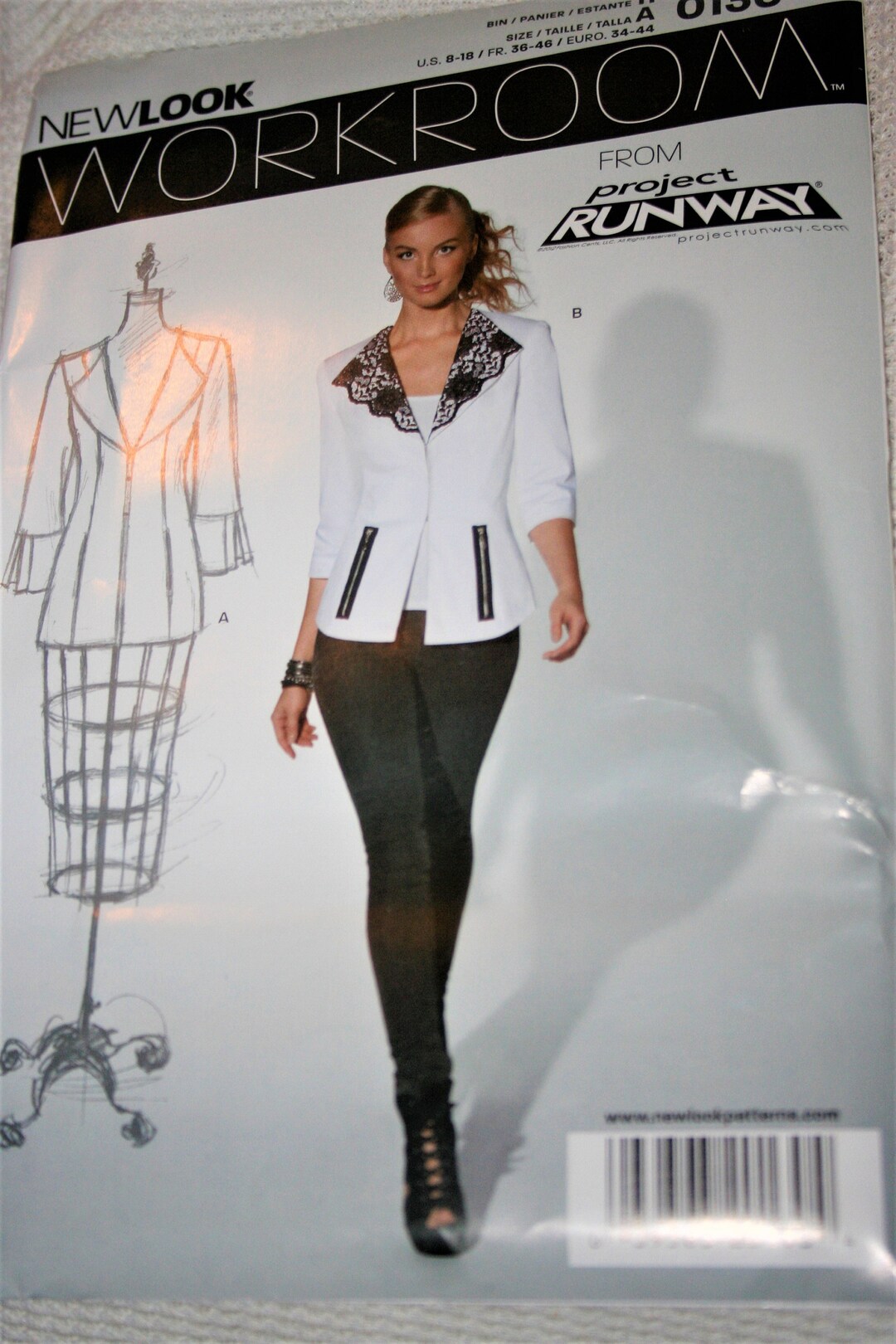Jacket Pattern New Look #6099 Princess Seams Single Collar 3/4 Sleeves ...