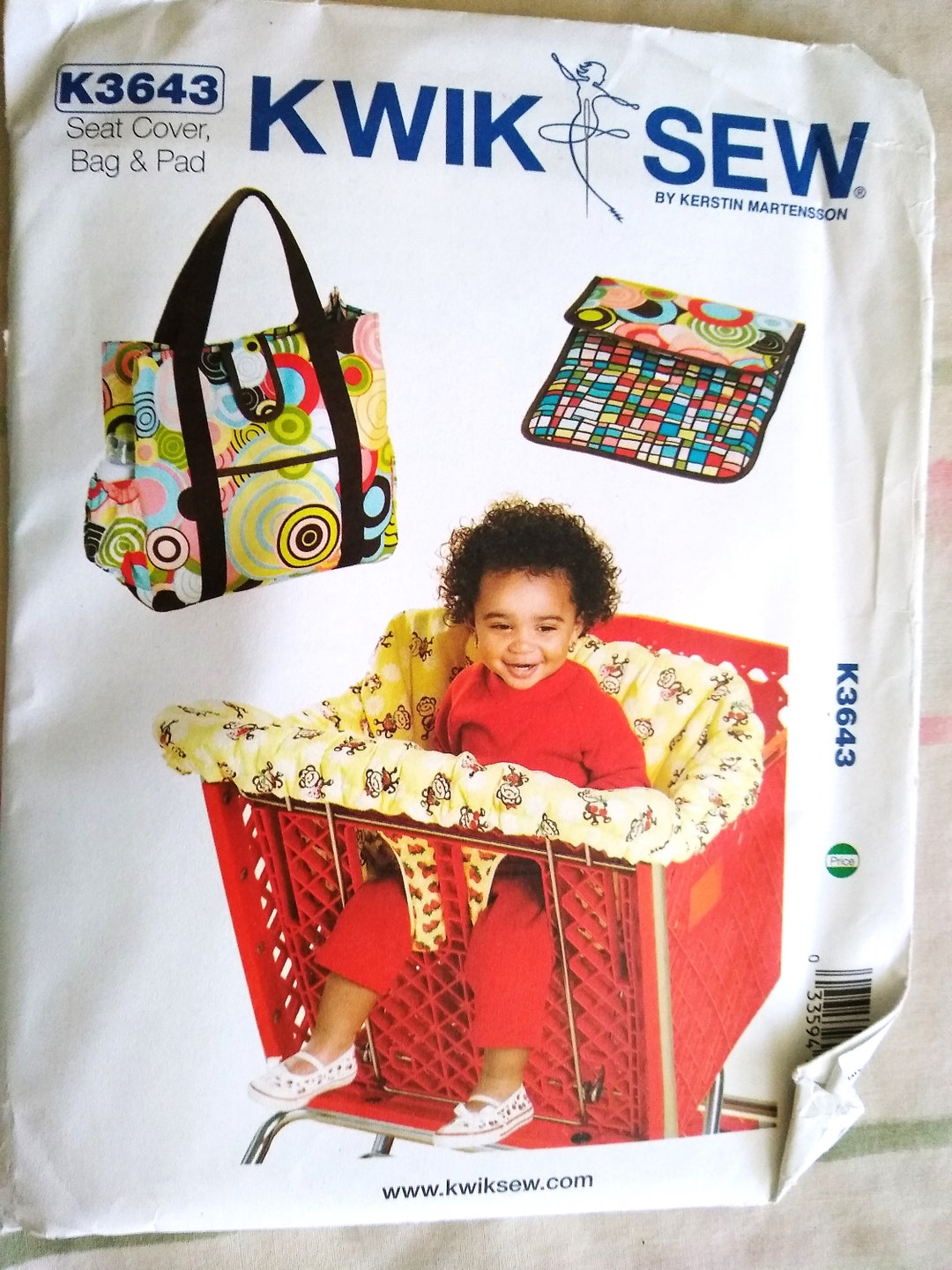 Infant Accessories Kwik Sew 3643 Baby Shopping Cart Seat Cover, Diaper ...