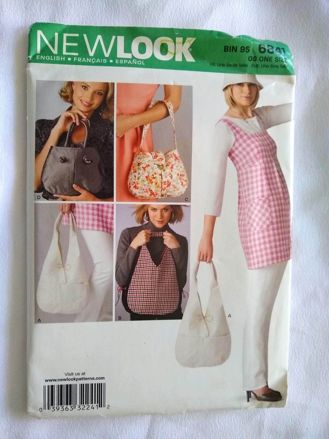 Purse, Fashion Bag Pattern New Look #6841 Sewing Pattern Accessories ...