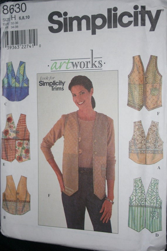 Sewing vintage 1990s Simplicity sewing pattern 8029 easy to sew misses ...