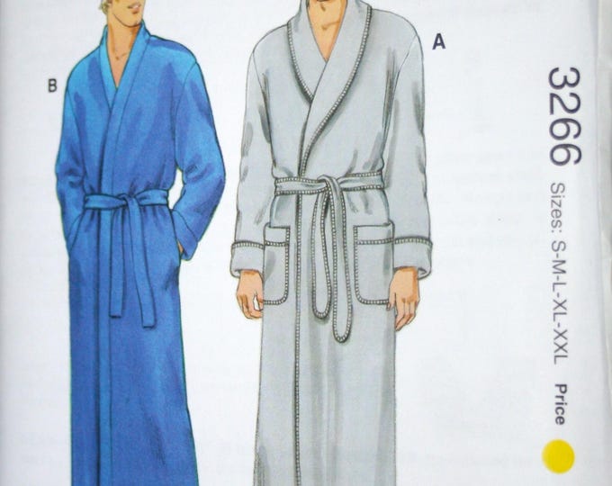 Men's Robes Sz S-XXL Kwik Sew 3266 Chest 34-52" Waist 28-46" Leisure ...