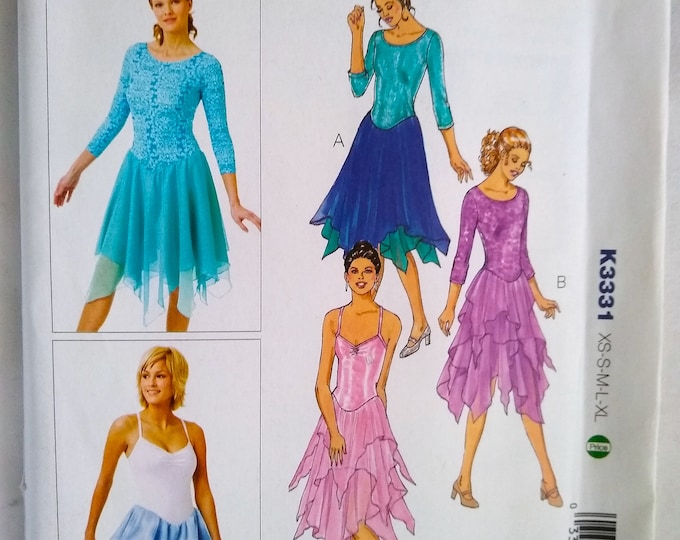 Kwik Sew Dance Dress Pattern, #3331, Sewing Pattern Sz XS-XL, Leotard ...