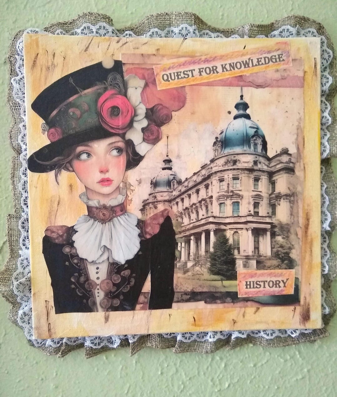 Wall Art "quest for Knowledge" Plaque Hanger, Travel Adventure ...