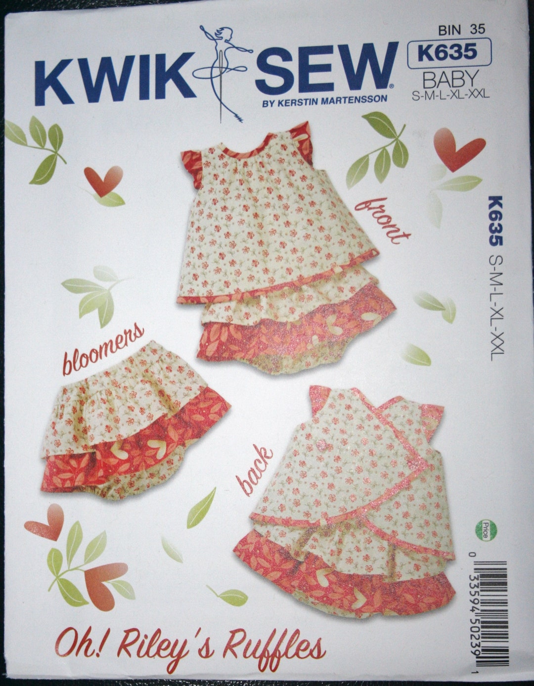 Infant Dress & Panties Pattern Sz S-XXL Kwik Sew 3901 - Etsy