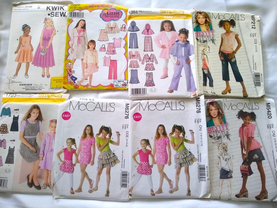 Kid Patterns Girl's Toddler Big Girls Sizes 2-14 (check Each), Mccall ...