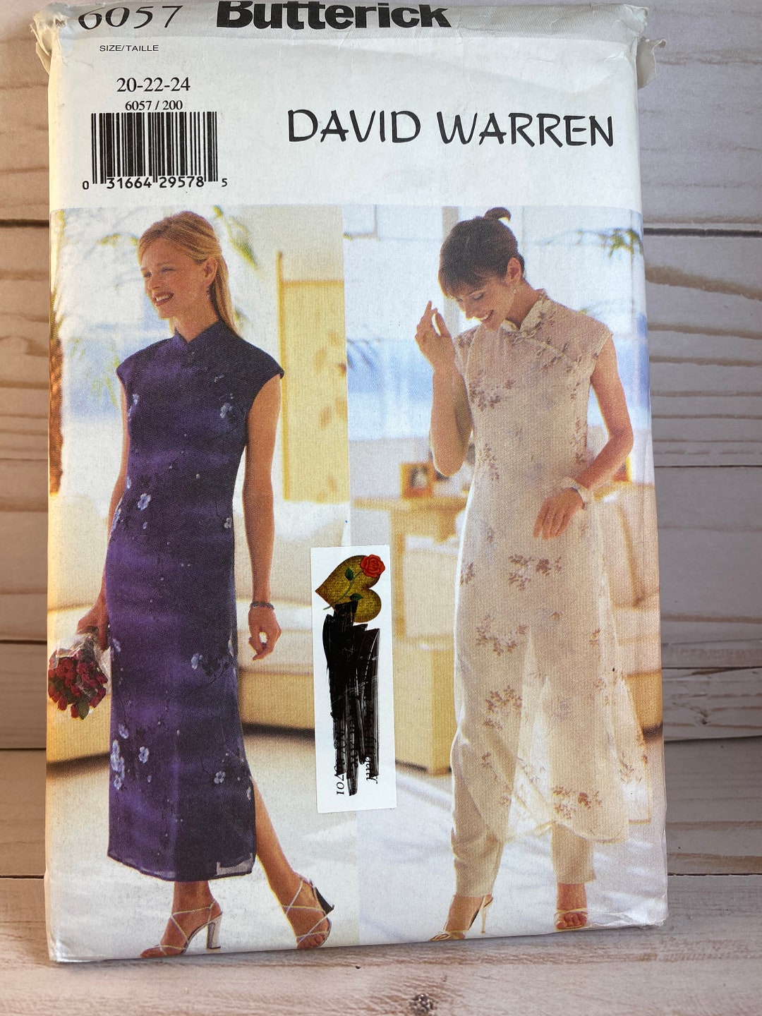 90s Misses Dress, Slip, Pants, Butterick 6057, David Warren Sewing ...