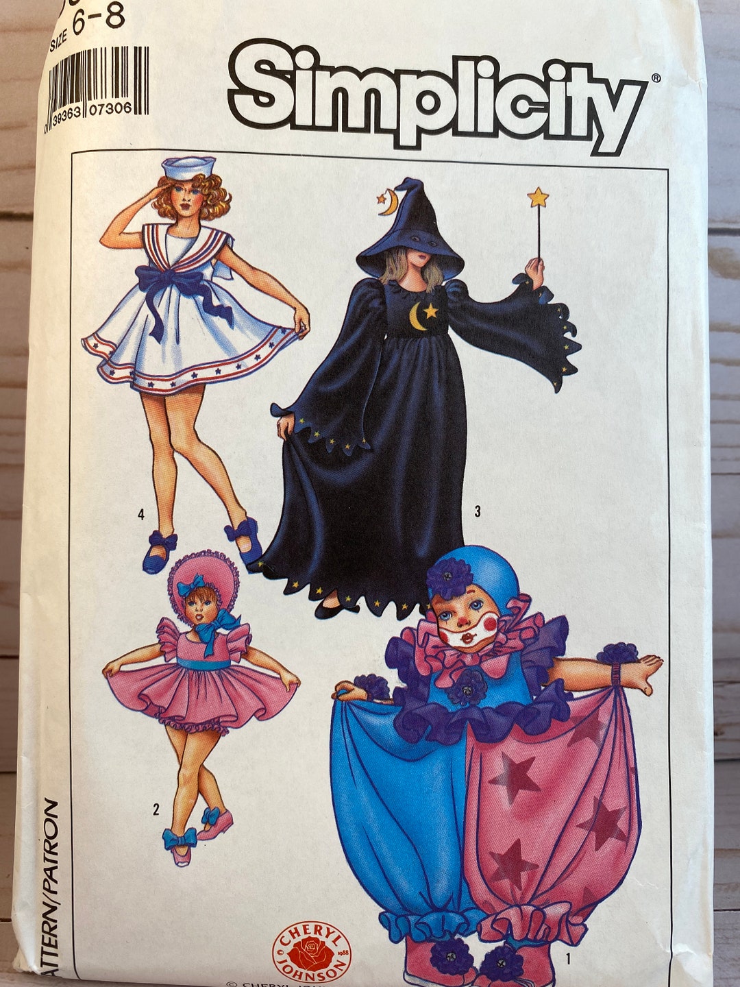 Child Costumes, Witch, Baby Doll, Clown, Sailor Girl, Simplicity 5834 ...
