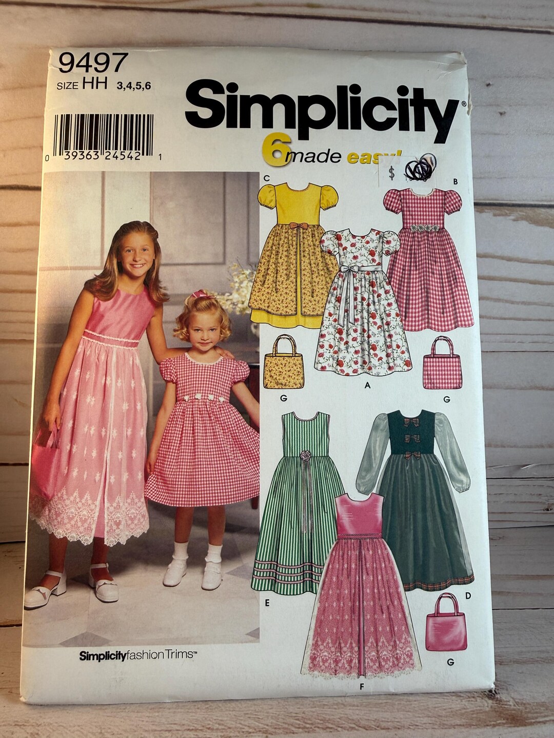 Simplicity 9497 Girl's Party Dress Sewing Pattern, Size 3-6 - Etsy