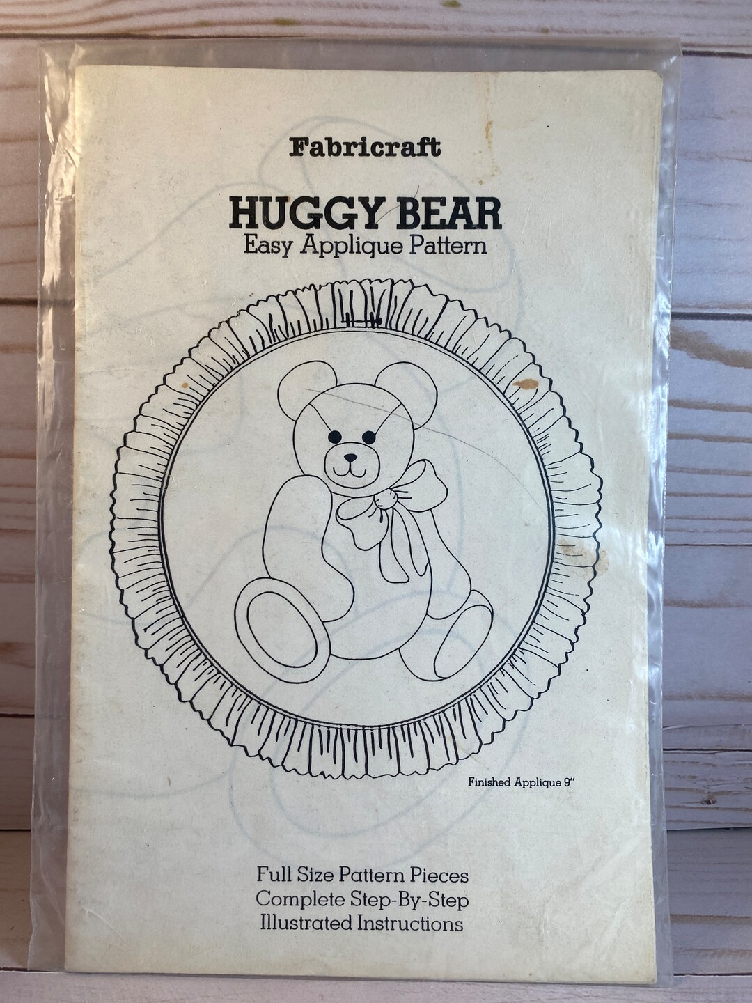 80s Applique Huggy Bear, Applique Pattern, Fabricraft, Quilt Sewing ...