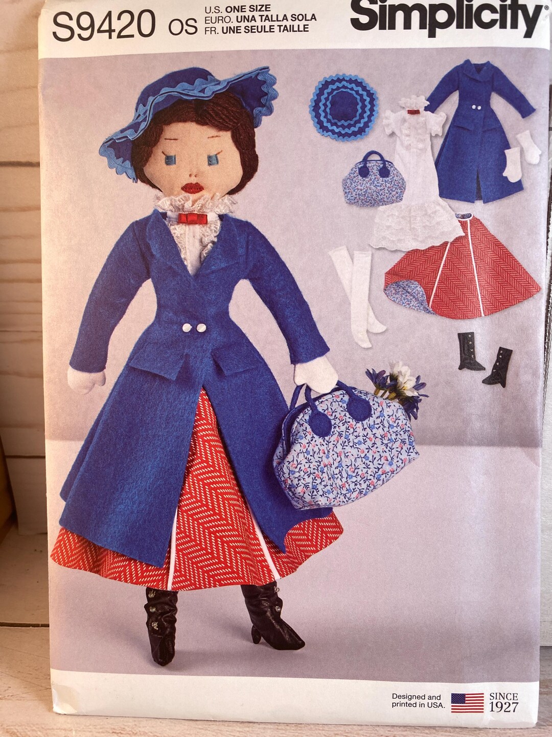 17 Inch Stuffed Soft Sculptured Doll, Simplicity 9420, Doll Clothes ...