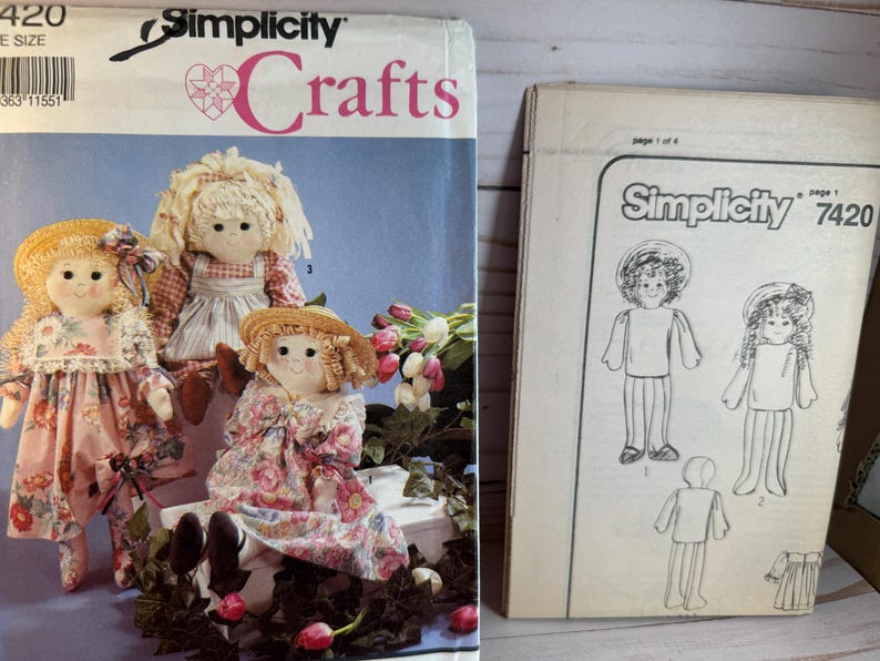 Simplicity 7420, Crafts, Sewing Pattern, 24 Inch Soft Sculptured ...