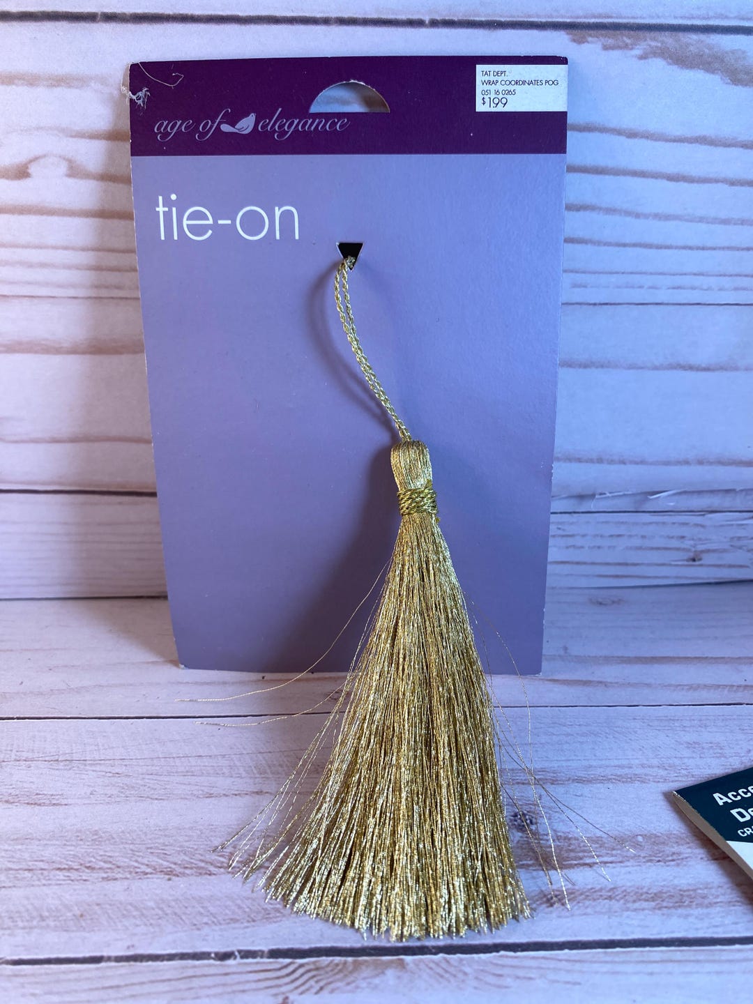 1- 2 Inch Tie on Gold Tassel, Age of Elegance, Tassel, Sewing, Crafts ...