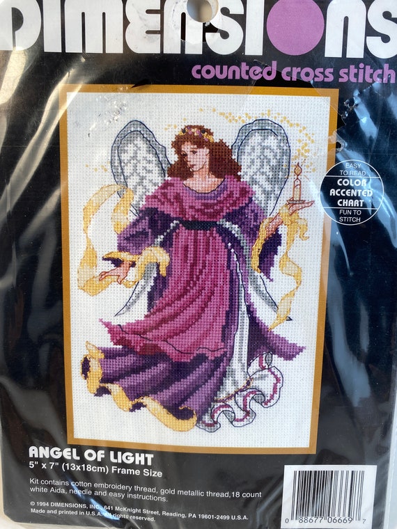 Embroidery Sewing & Fiber Dimensions Angel of Light Cross Stitch Kit ...