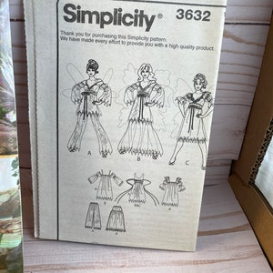 Misses Fairy Costume, by Elaine Heigl, Simplicity 3632, Sewing Pattern ...