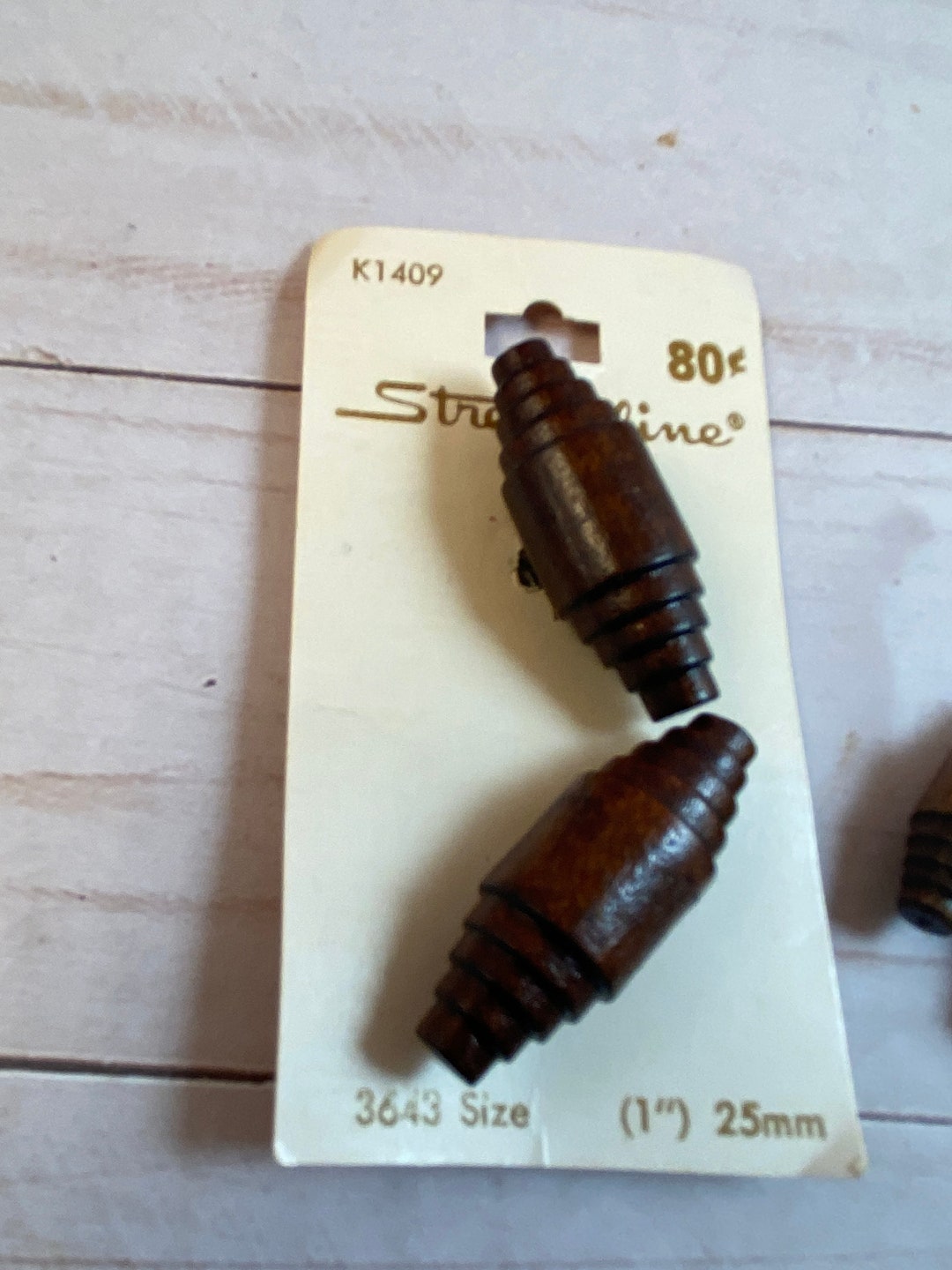 One Inch Dark Brown Wood Toggle Button, Half Inch Dark Brown Toggle ...