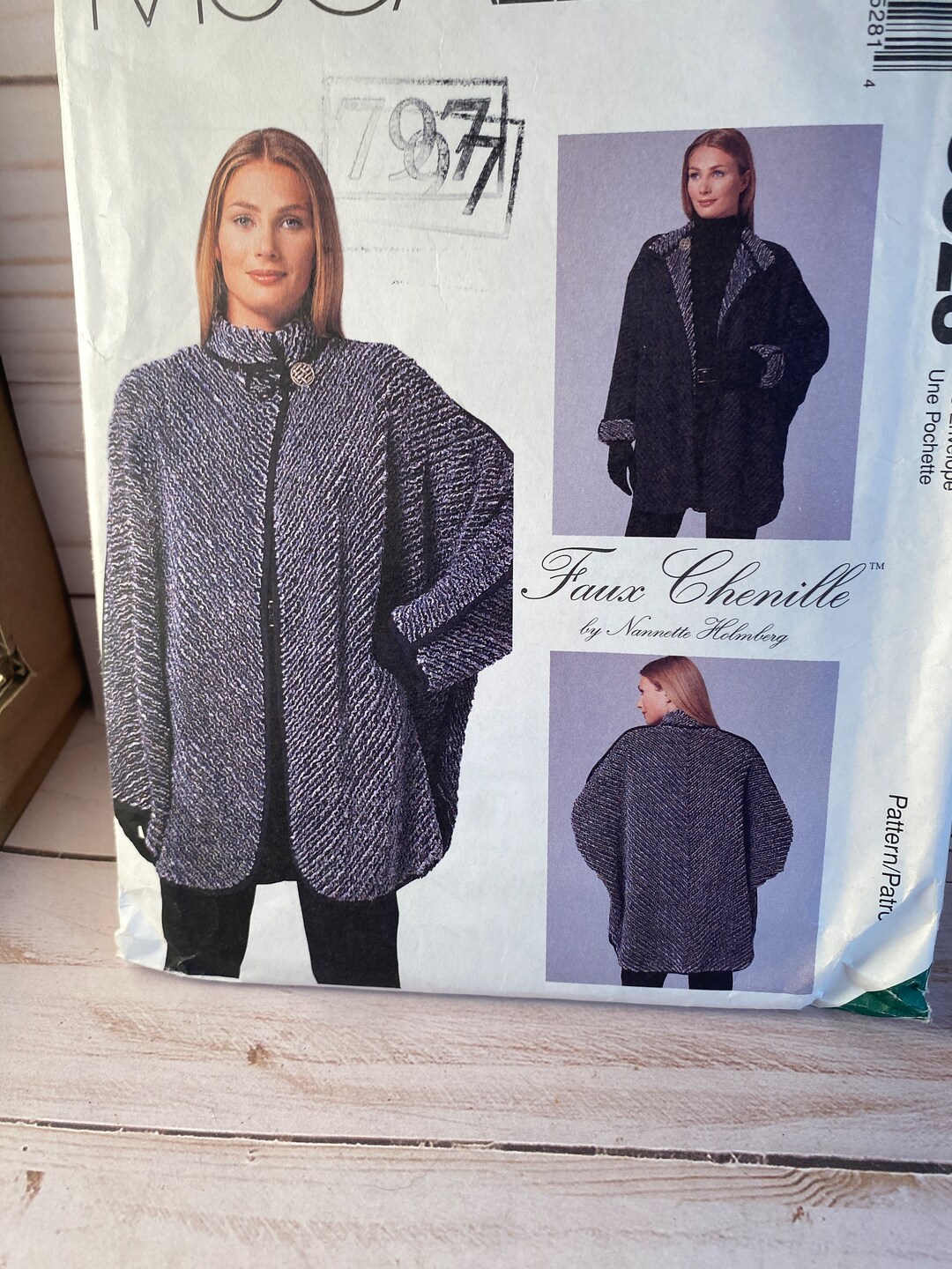 Loose Fitting Faux, Chenille Jacket, Mccall's 8528, Textured Reversible ...