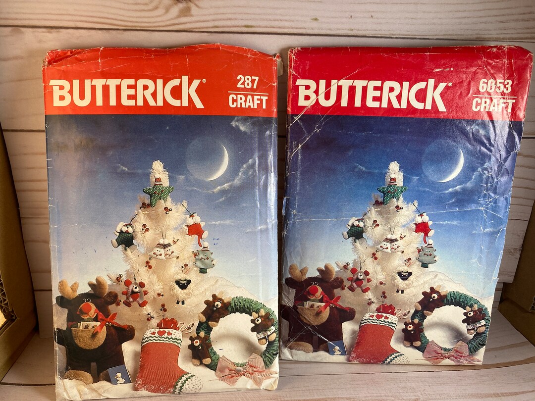 Christmas Ornaments Sewing Pattern, Reindeer, Bow, Wreath, Stocking ...