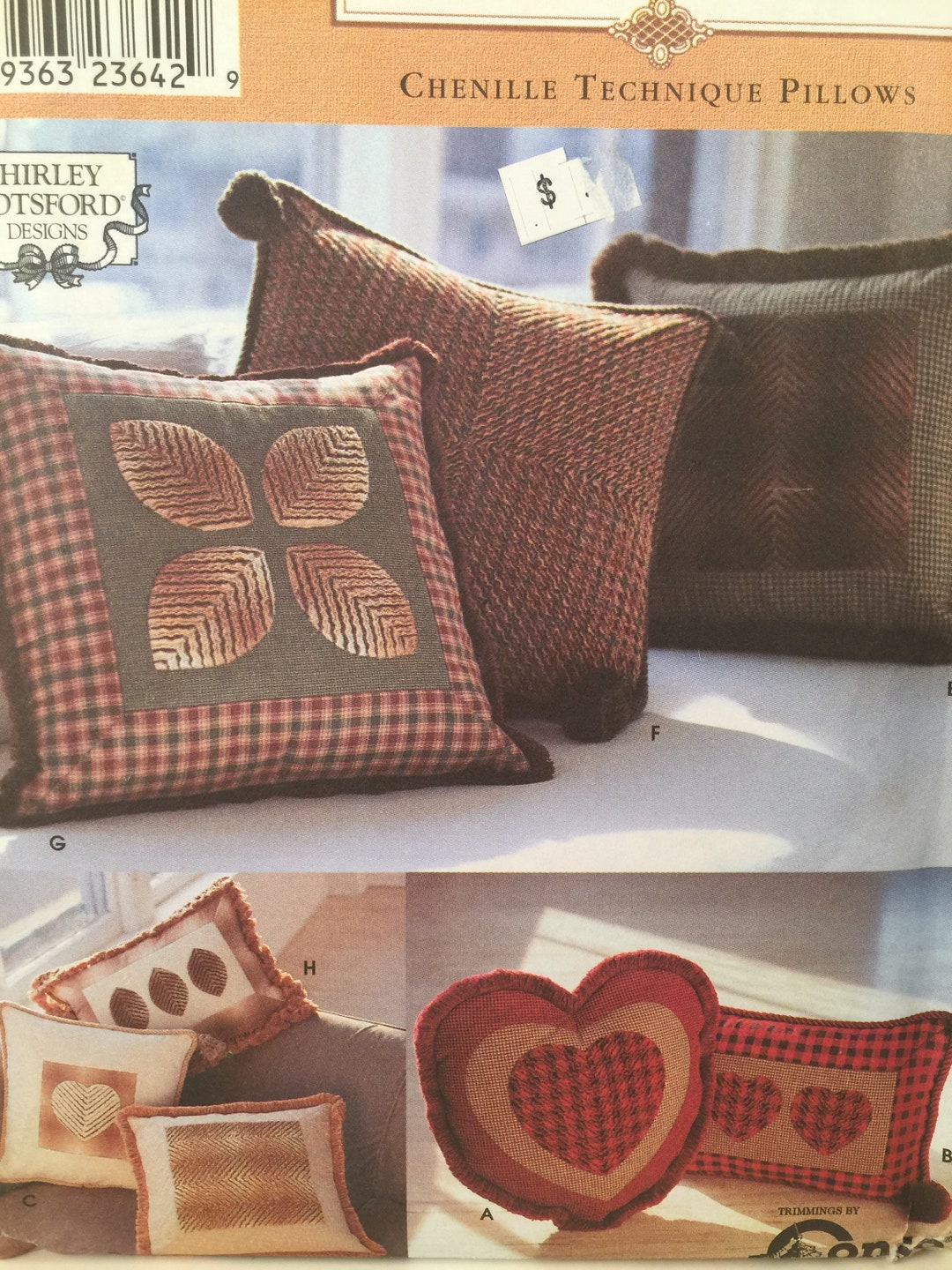 Chenille Technique Pillow Sewing Pattern: Simplicity 9044 - Etsy