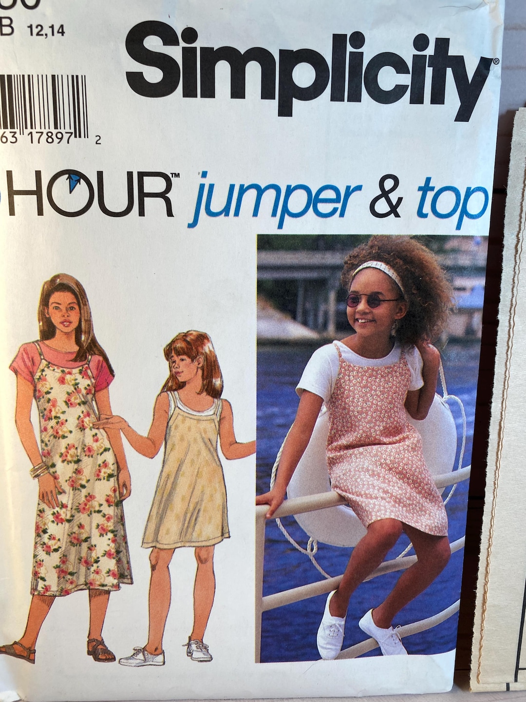 Girl's Jumper Dress, Top, Stretch Knits Only, Simplicity 9530, 1 Hour ...