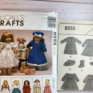 18 Inch Doll Wardrobe Clothes Sewing Pattern Mccall's 8555, Sewing Pattern Fits American Girl ...