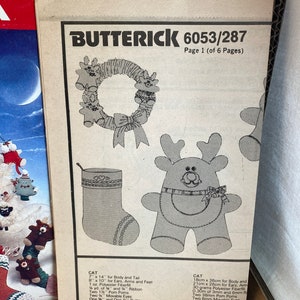 Christmas Ornaments Sewing Pattern, Reindeer, Bow, Wreath, Stocking ...