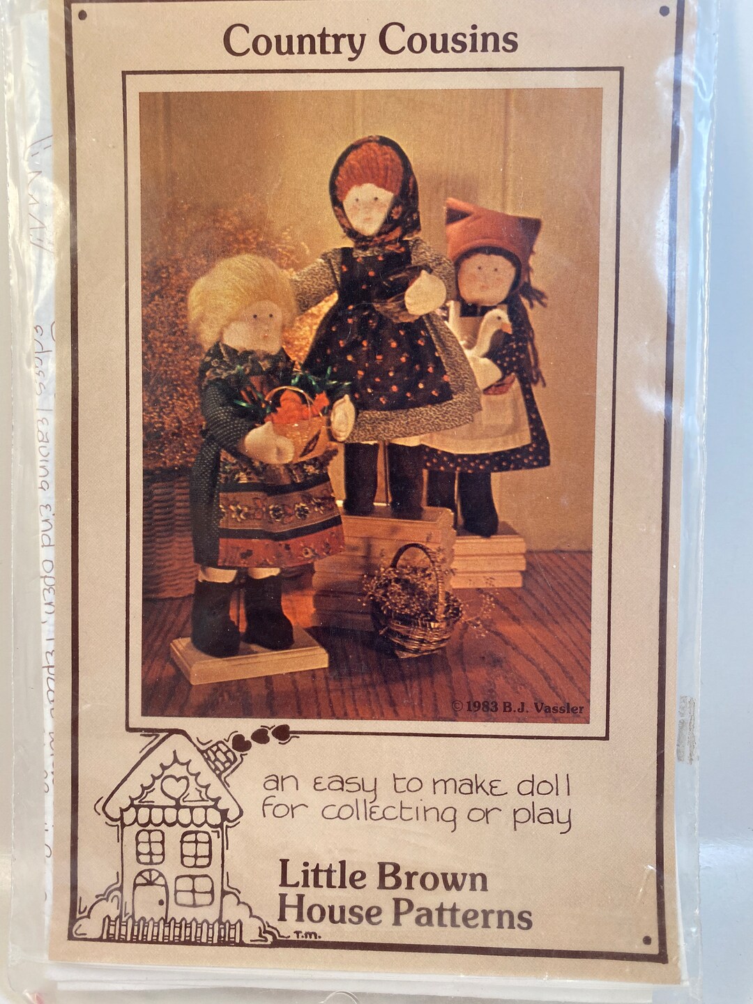 Soft Sculptured Stuffed Dolls, Little Brown House Patterns, Sewing ...