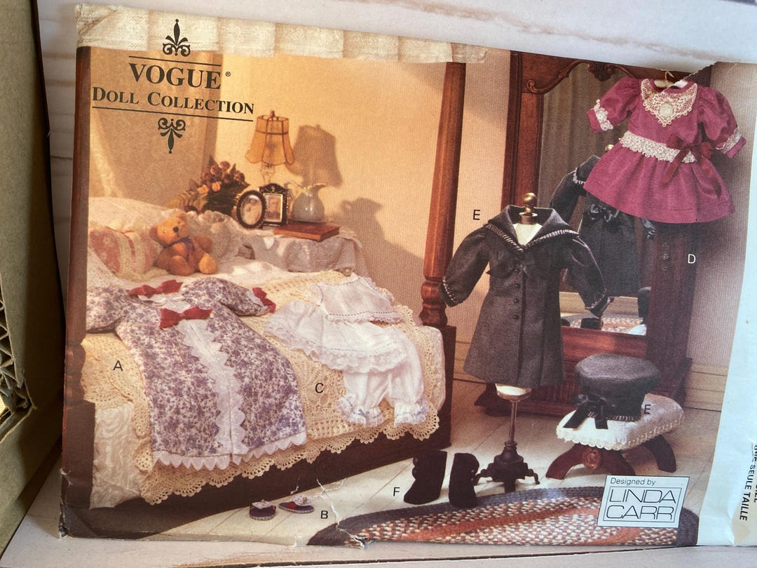 Vogue Craft 8241, Victorian, Doll Clothes ,sewing Pattern, Linda Carr ...
