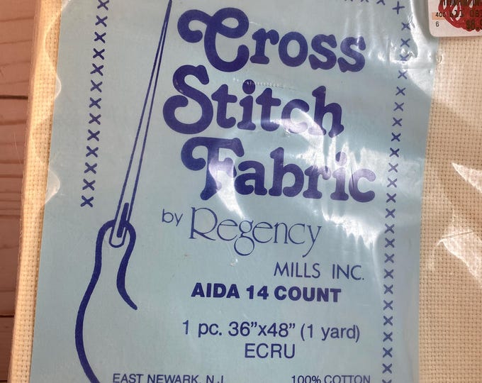 Cross Stitch Fabric, Regency Mills, Aida 14,count 36x48, 1 Yard Ecru ...