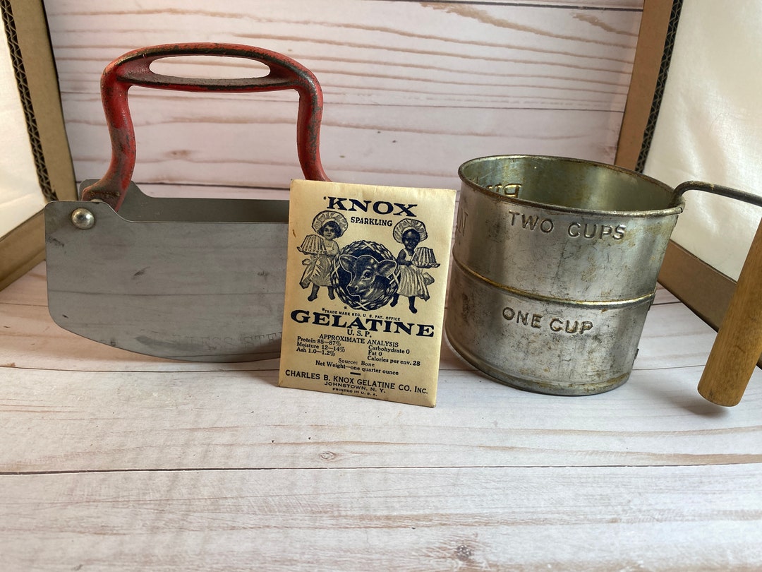 Vintage Stainless Steel Pastry Cutter With Red Handle, 2 Cup Puritan ...