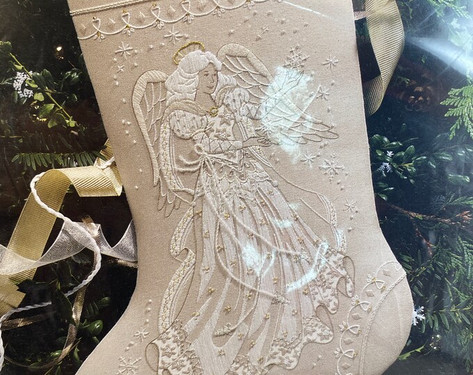 Crewel Embroidery Christmas Stocking, Dimensions 8079, Needlework Kit ...