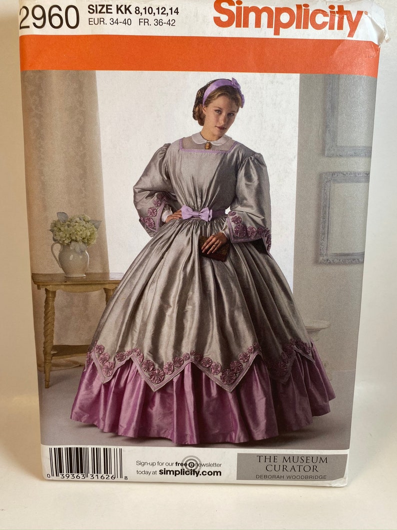 Historic Civil War Dress Costume Simplicity 2960 Sewing - Etsy